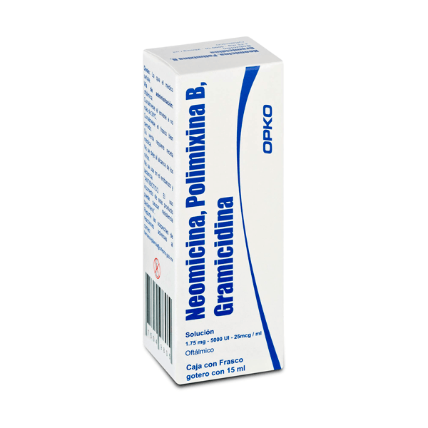POLIMIXINA B / NEOMICINA / GRAMICIDINA SOLUCION OFTALMICA 15 ML 1 PIEZA ...