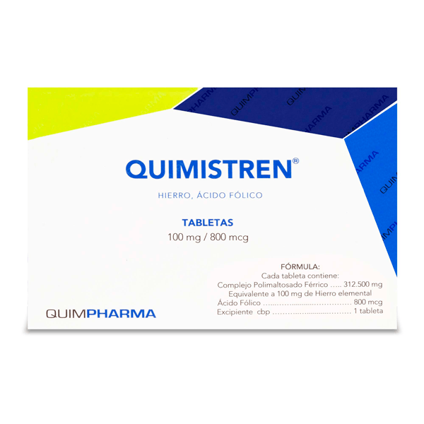 HIERRO POLIMALTOSADO / ACIDO FOLICO 100MG/800MCG 30 TABLETAS ...