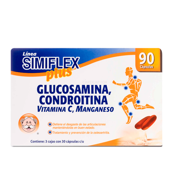 SIMIFLEX PLUS GLUCOSAMINA / CONDROITINA / VITAMINA C / MANGANESO 90 ...