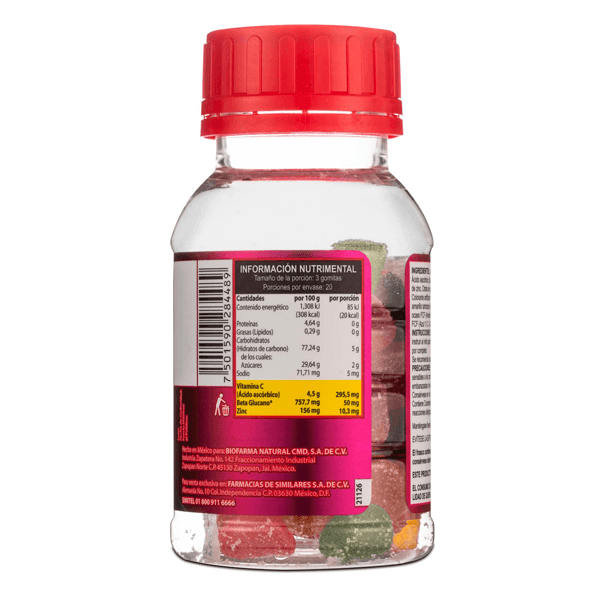 GOMITAS WELLMUNE SIMIWELL KIDS SABORES NARANJA / LIMON / PIÑA / FRESA ...