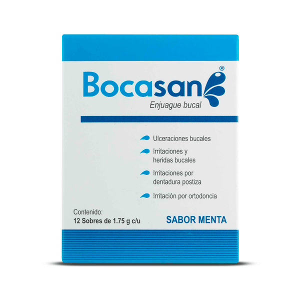 ENJUAGUE BUCAL ANTISEPTICO SABOR MENTA POLVO 12 SOBRES - Farmacias ...