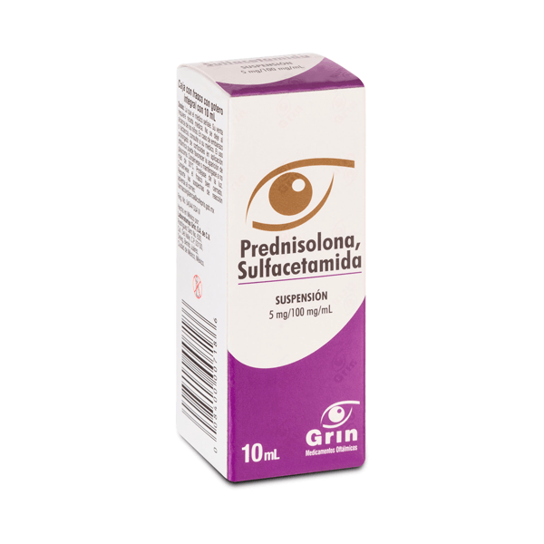 PREDNISOLONA / SULFACETAMIDA 10/10 ML SUSPENSION GOTAS OFTALMICAS 10 ML ...