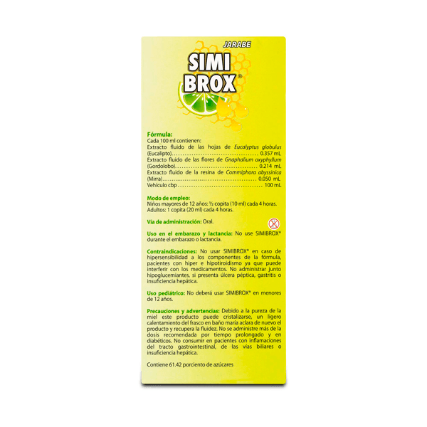 SIMI BROX EUCALIPTO / GORDOLOBO / MIRRA 240 ML JARABE 1 PIEZA ...