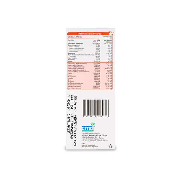 GLUCOSAMINA / CONDROITINA / MSM / AJO / ZINC / MAGNESIO / VITAMINAS ...