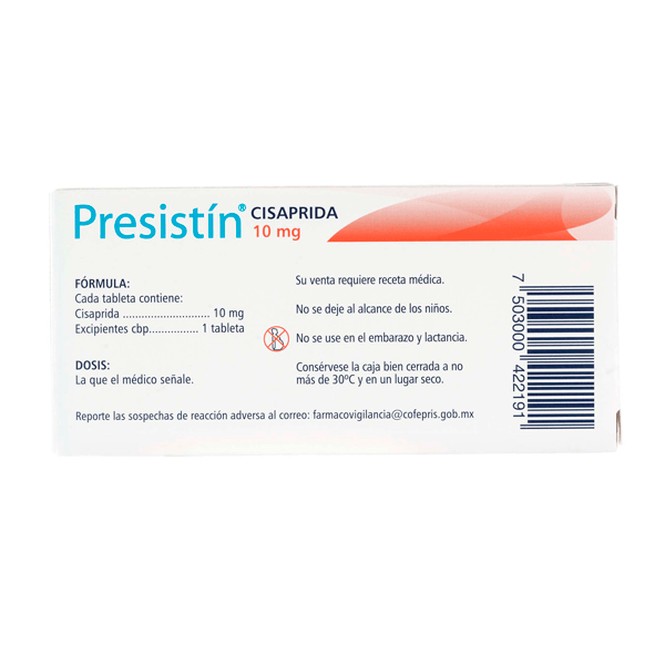 CISAPRIDA 10 MG 30 TABLETAS - Farmacias Similares® | Tienda online CISAPRIDA 10 MG 30 TABLETAS - Farmacias Similares® | Tienda online