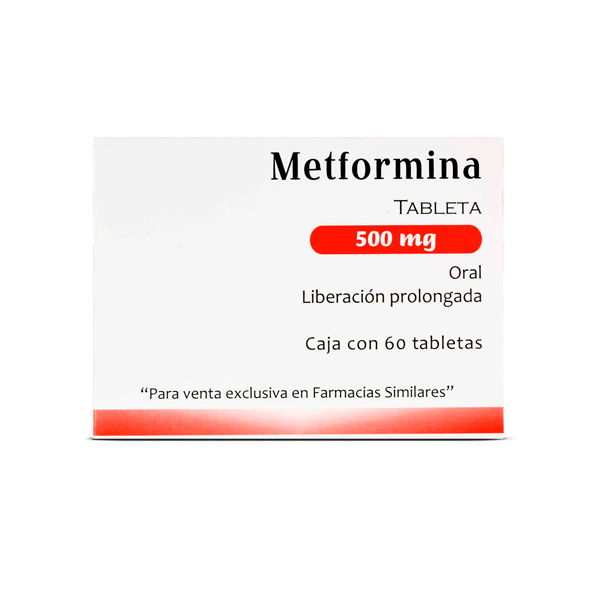 METFORMINA 500 MG 60 TABLETAS LIBERACION PROLONGADA - Farmacias ...