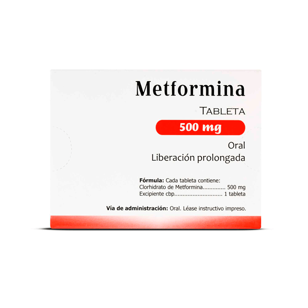 METFORMINA 500 MG 60 TABLETAS LIBERACION PROLONGADA - Farmacias ...