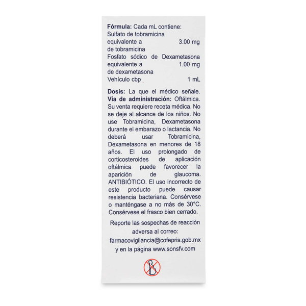 TOBRAMICINA / DEXAMETASONA 3/1 MG SOLUCION OFTALMICA 5 ML 1 PIEZA ...