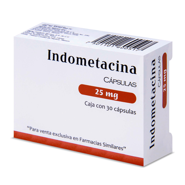 INDOMETACINA 25MG 30 CAPSULAS - Farmacias Similares® | Tienda online