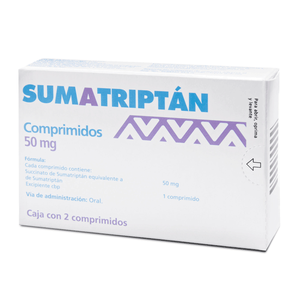 SUMATRIPTAN 50 MG 2 COMPRIMIDOS - Farmacias Similares® | Tienda online