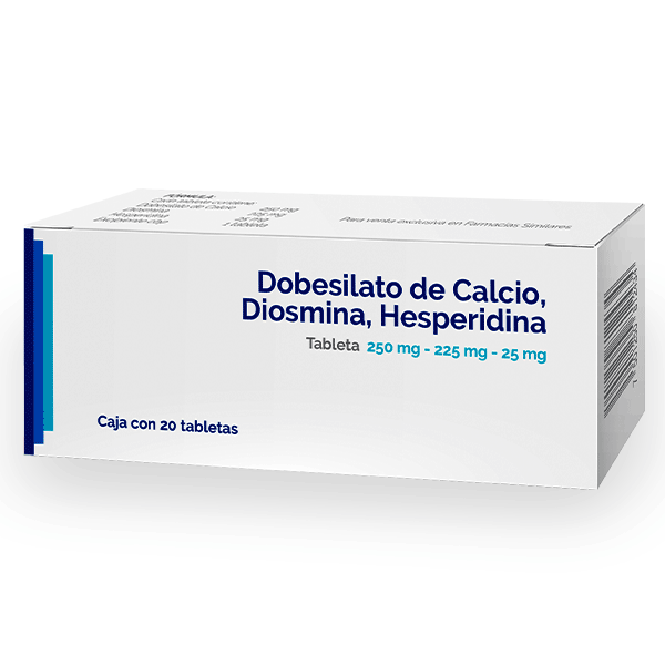 DOBESILATO DE CALCIO 250 MG / DIOSMINA 225 MG / HESPERIDINA 25 MG 20 ...