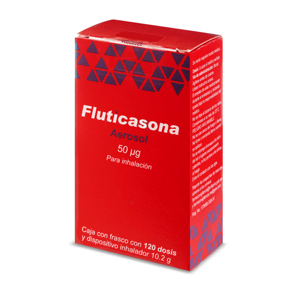 FLUTICASONA 50 MCG AEROSOL PARA INHALACION 120 DOSIS 1 PIEZA ...