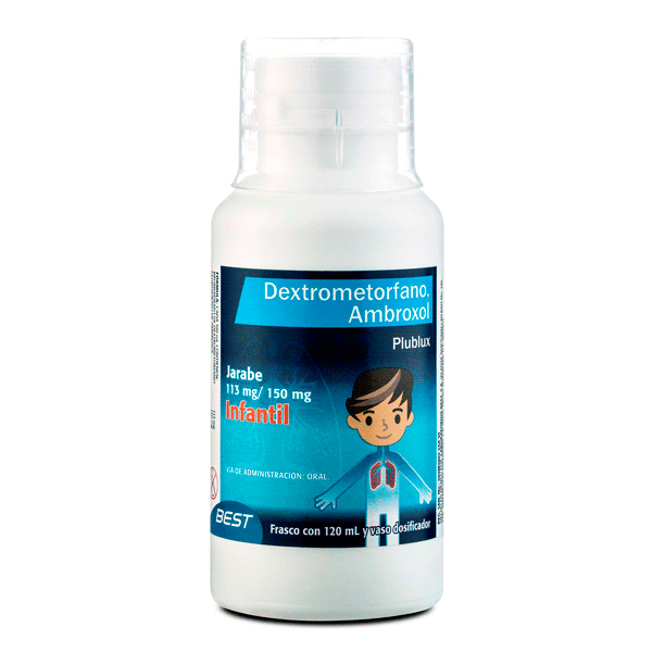 AMBROXOL/ DEXTROMETORFANO 150/113MG JARABE INFANTIL 120ML - Farmacias ...