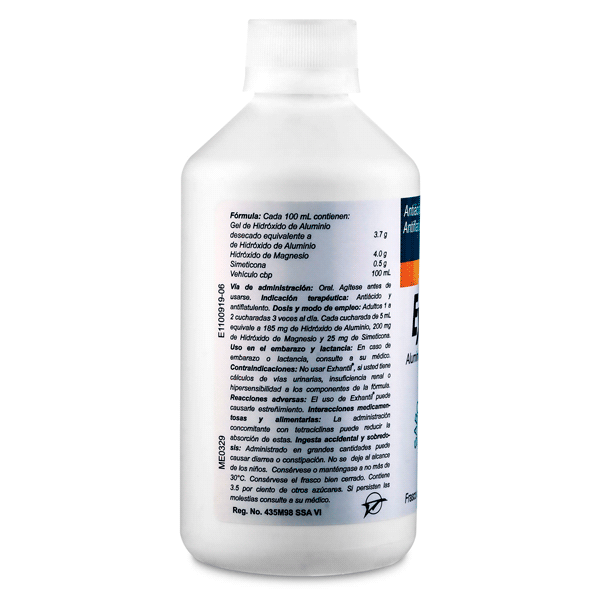 ALUMINIO 3.7 GR / MAGNESIO 4 GR / SIMETICONA .5 GR SUSPENSION 320 ML 1 ...
