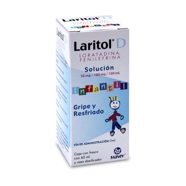 LORATADINA / FENILEFRINA 50/100MG JARABE INFANTIL 60 ML 1 PIEZA ...