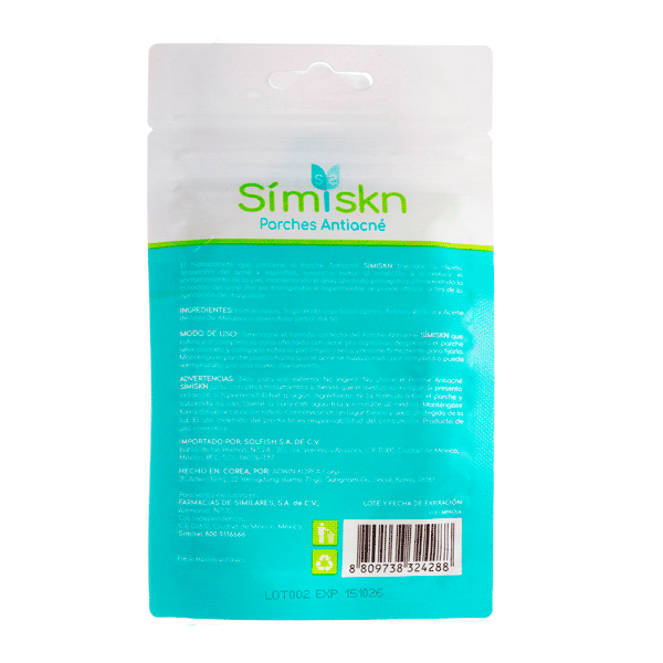 PARCHES ANTIACNE 44 PIEZAS SIMISKN - Farmacias Similares® | Tienda online