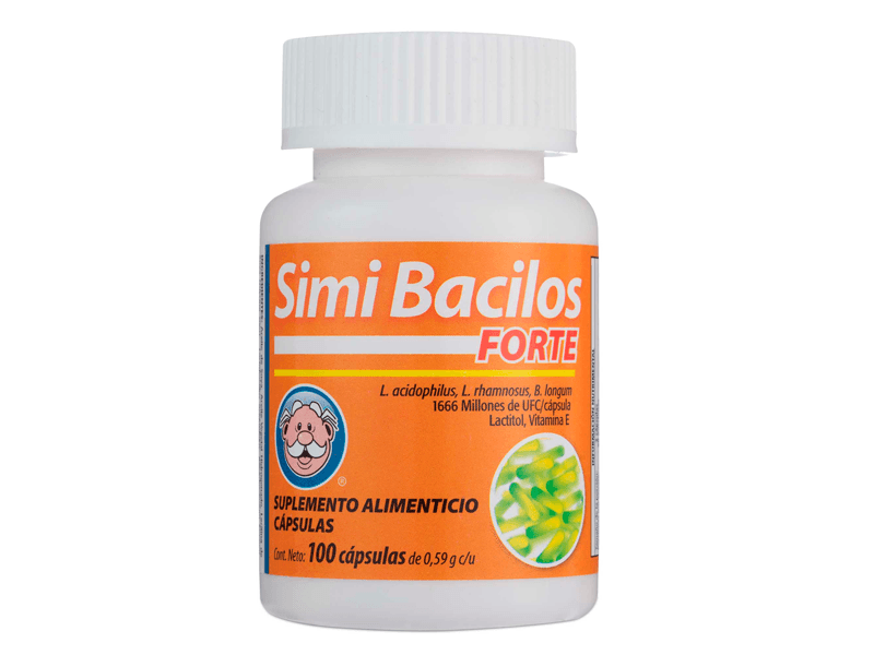 LACTOBACILOS FORTE SIMIBACILOS 100 CAPSULAS - Farmacias Similares ...