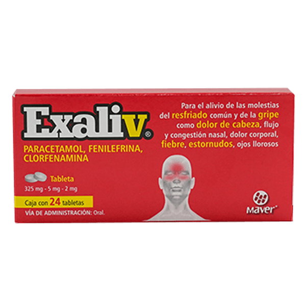 CLORFENAMINA / FENILEFRINA / PARACETAMOL 24 TABLETAS - Farmacias ...