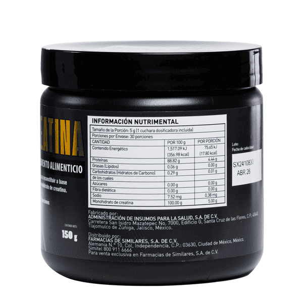 CREATINA 5 GR XGEAR 150 GR POLVO 1 PIEZA - Farmacias Similares ...