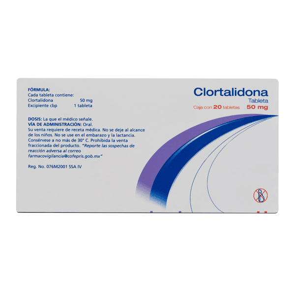 CLORTALIDONA 50 MG 20 TABLETAS - Farmacias Similares® | Tienda online