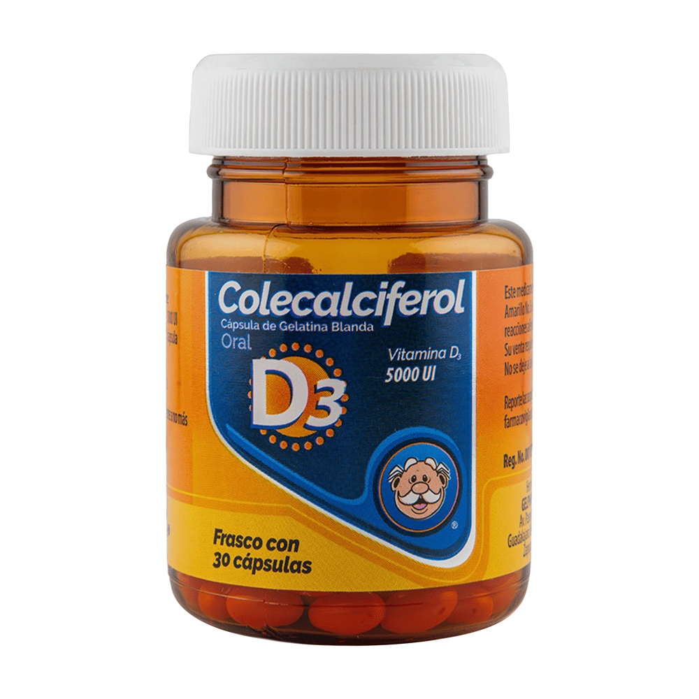 VITAMINA D3 COLECALCIFEROL 5000UI 30 CAPSULAS GELATINA BLANDA ...
