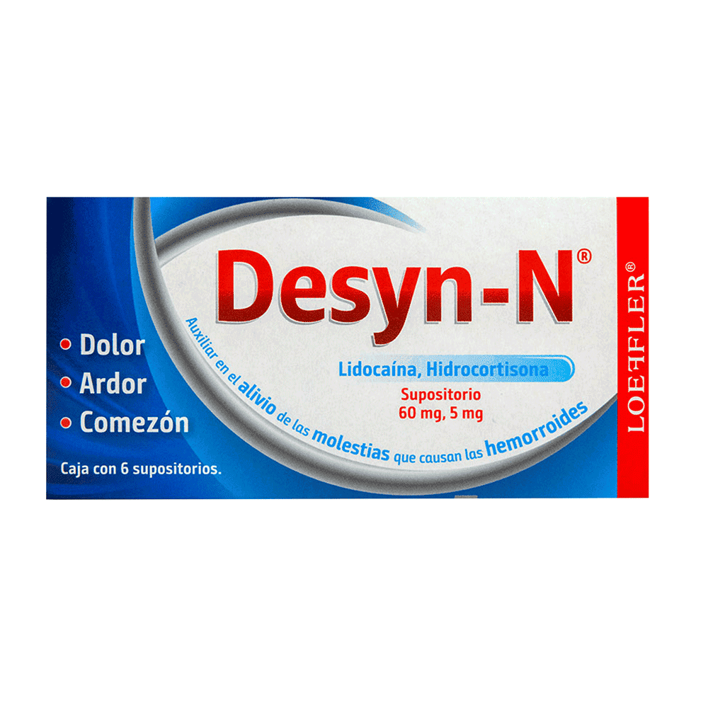 Lidocaina Hidrocortisona Alivio Hemorroides Lidocaína 6 Supositorios