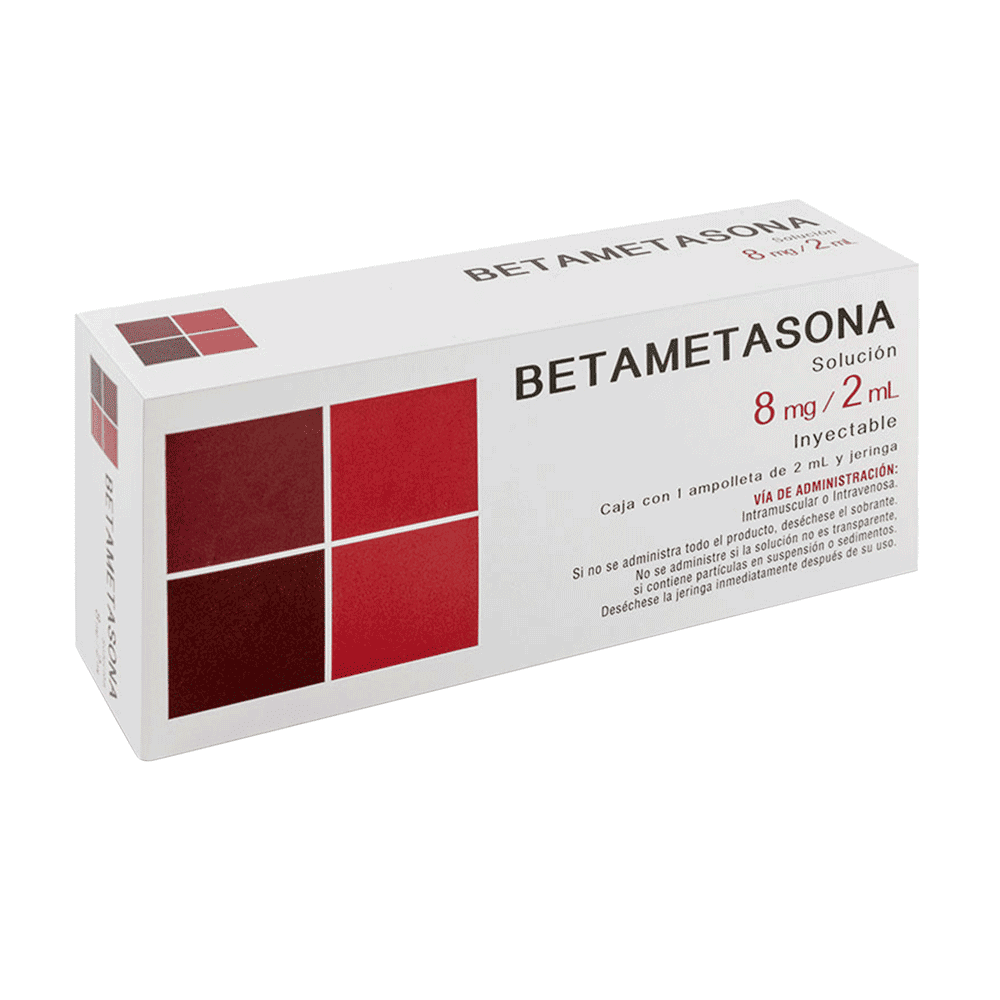BETAMETASONA 8MG/2MLSOLUCION INYECTABLE 1 AMPOLLETA - Farmacias ...