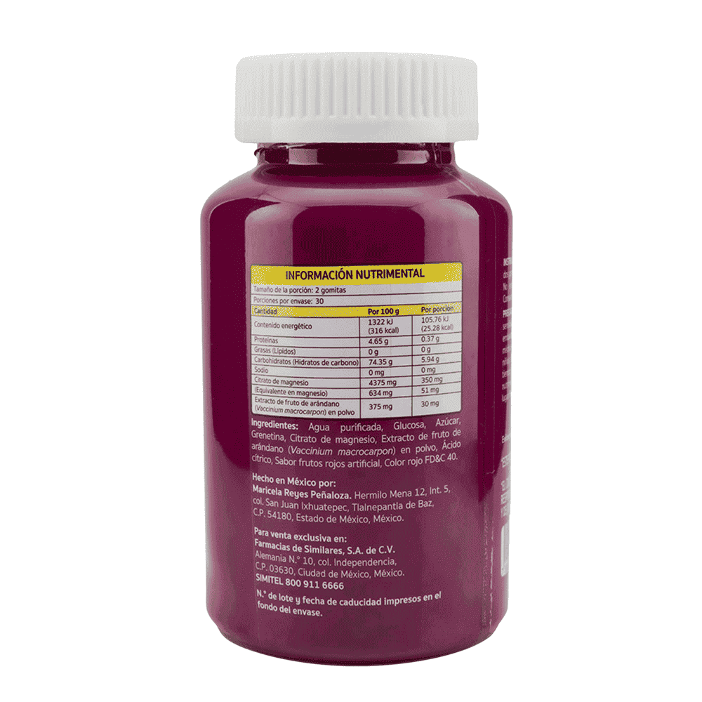 GOMITAS CITRATO MAGNESIO 60PIEZAS MULTIGOMI - Farmacias Similares ...