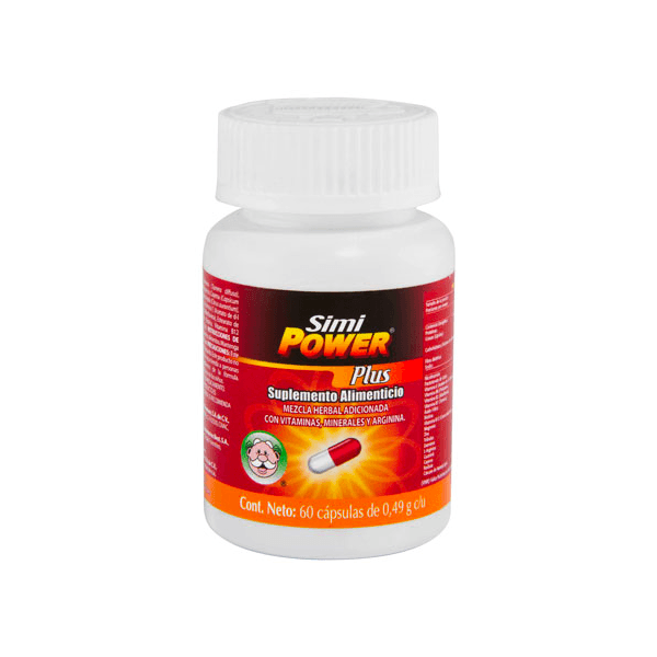SIMIPOWER PLUS VITAMINAS / MINERALES / ARGININA 60 CAPSULAS - Farmacias ...