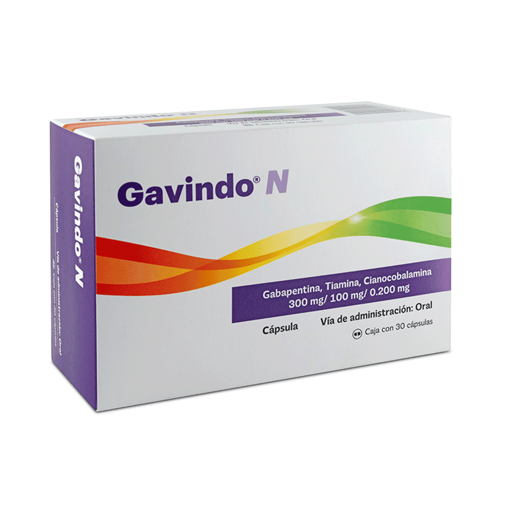 GABAPENTINA/VITAMINAB1/VITAMINAB12 30CAPSULAS GAVINDO N - Farmacias ...