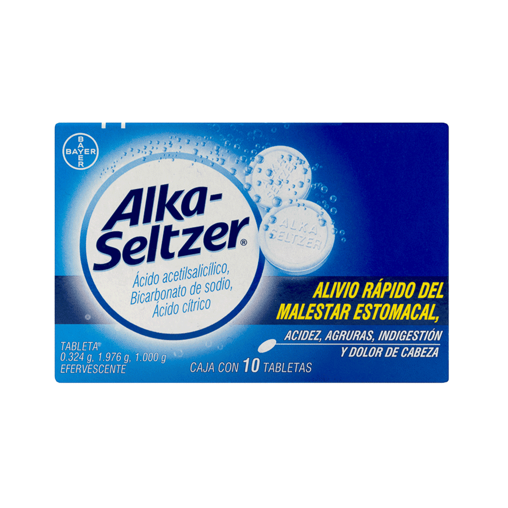 ACIDO ACETILSALICILICO/BICARBONATO DE SODIO/ACIDO CITRICO 10 TABLETAS ...